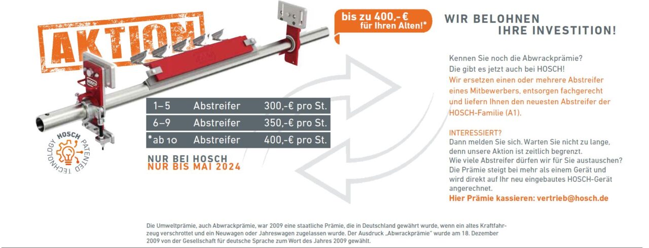 Abstreifer Typ A1 – Aktion | HOSCH